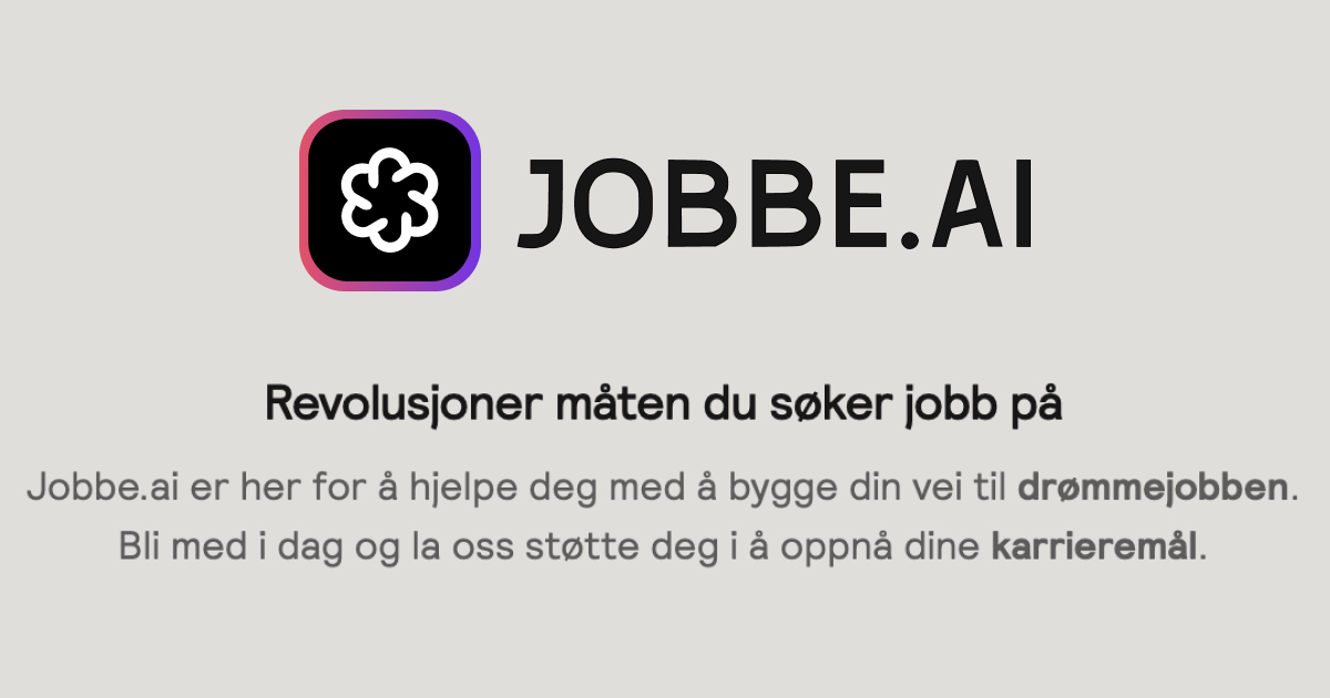 Jobbe.ai - fra søknad til suksess